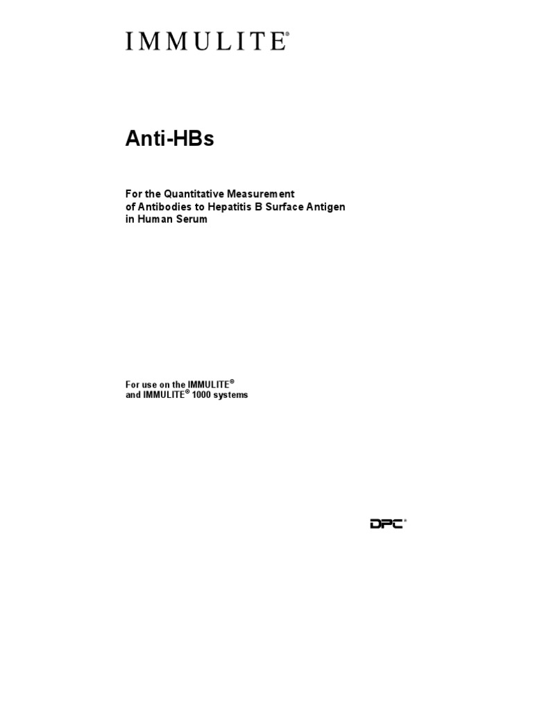Lkah-24 - Int antiHBs | PDF | Hepatitis B | Infection