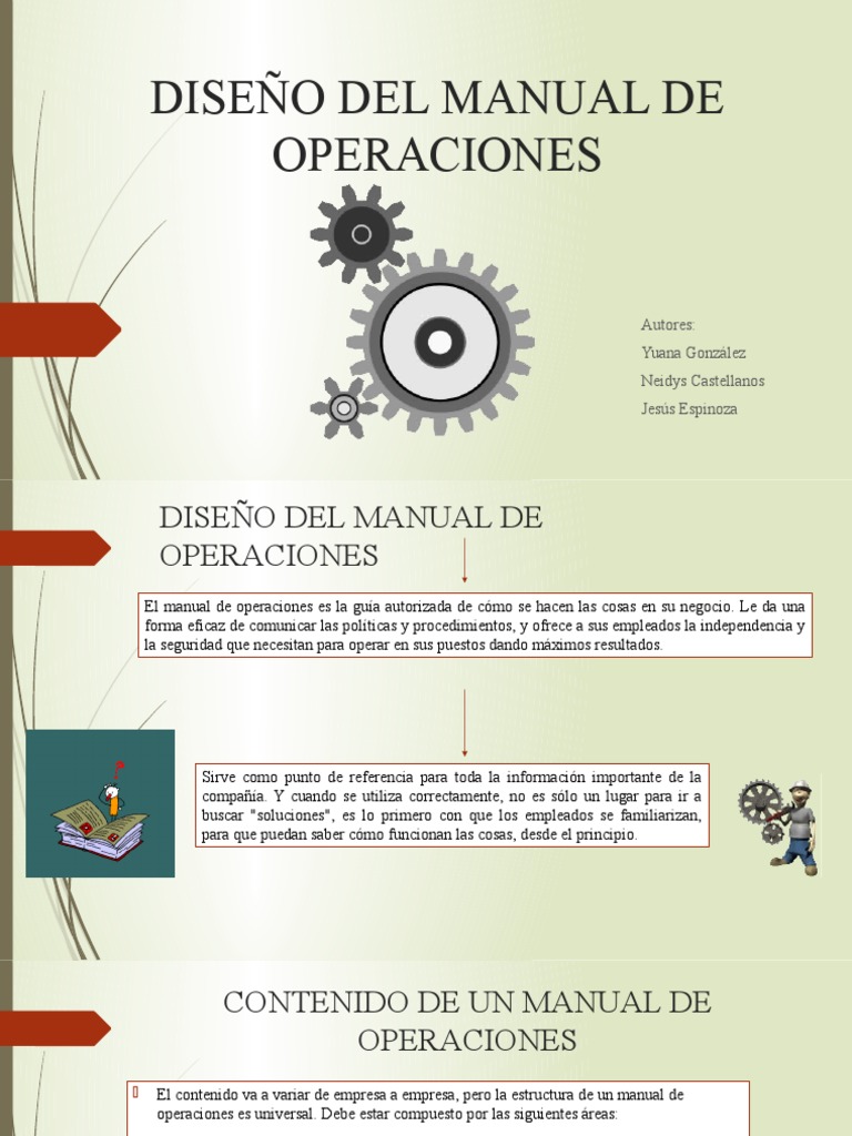 Diseño de Manual de Operaciones | PDF | Información | Conocimiento