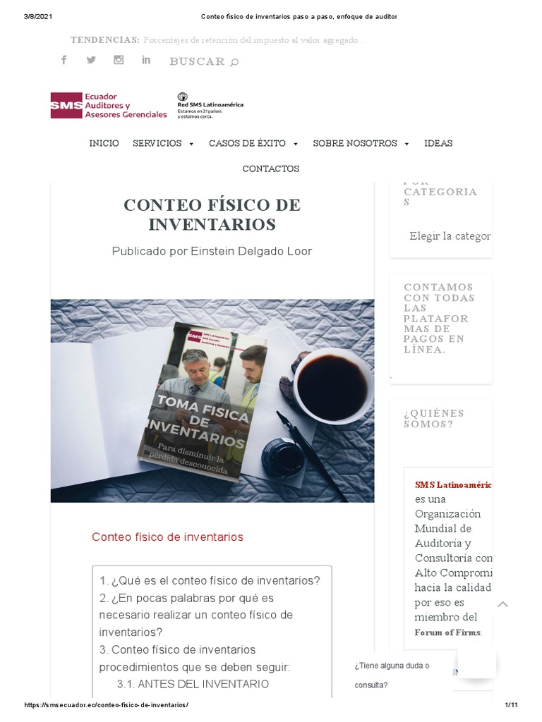 Guía de Conteo Físico de Inventarios | PDF | Auditoría | Contralor