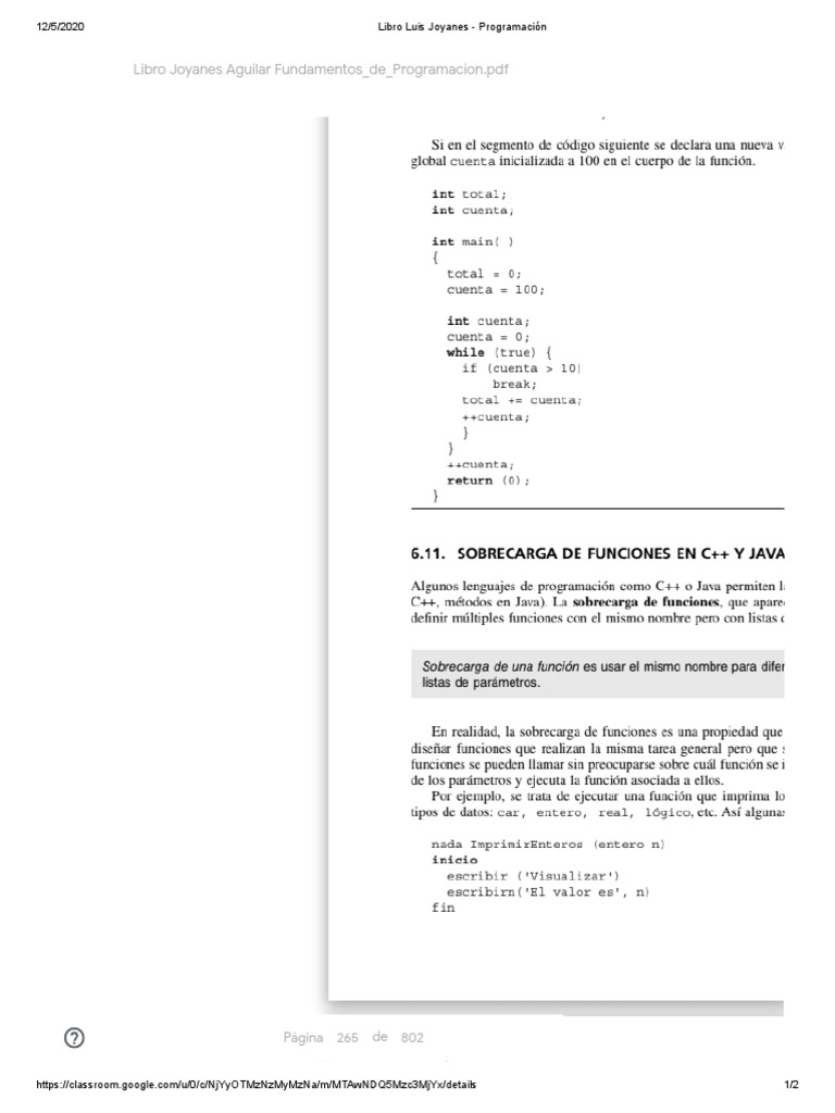 Libro Luis Joyanes - Programación | PDF | C ++ | Java (lenguaje de programación)