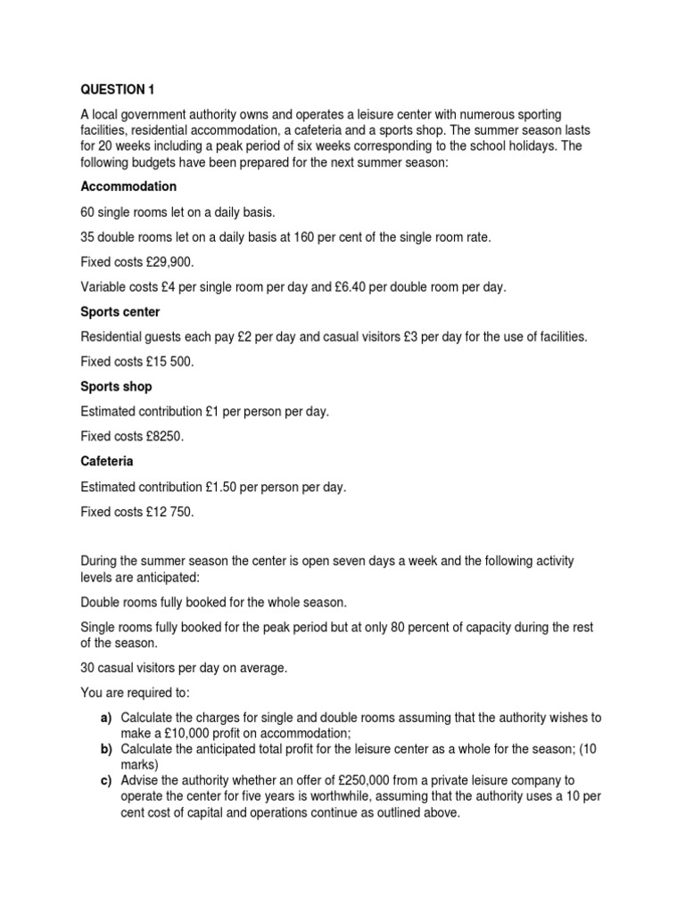 Break Even Practice Class Questions | PDF | Cost | Economies