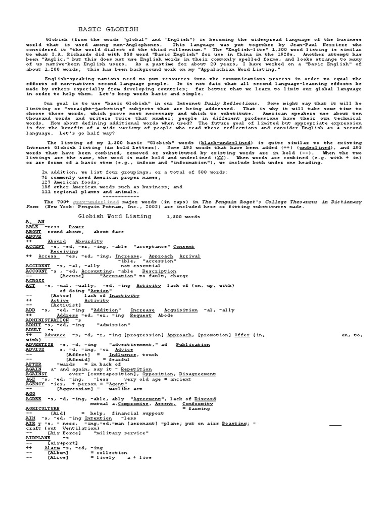 Basic Globish | PDF