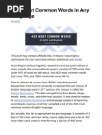 The 200 Most Common Words in English | PDF | English Language ...