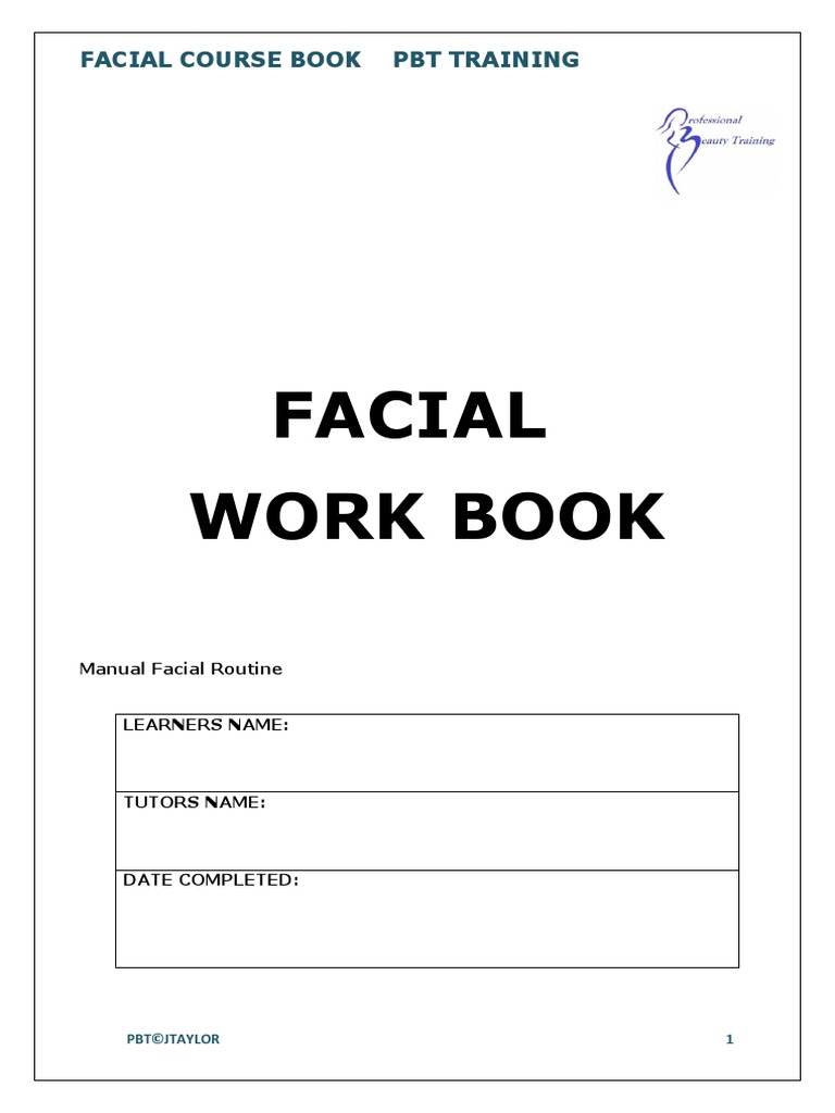 FACIAL WORK BOOK - Updated | PDF | Massage | Hand