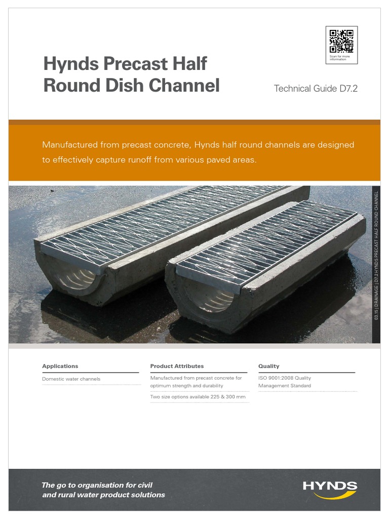 Hynds Precast Half Round Dish Channel | PDF | Concrete | Precast Concrete