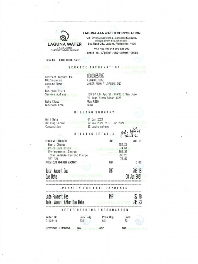 Proof of Billing | PDF