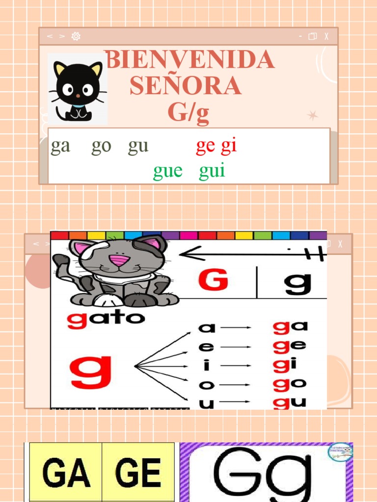 Fonema G y Combinaciones Foneticas | PDF