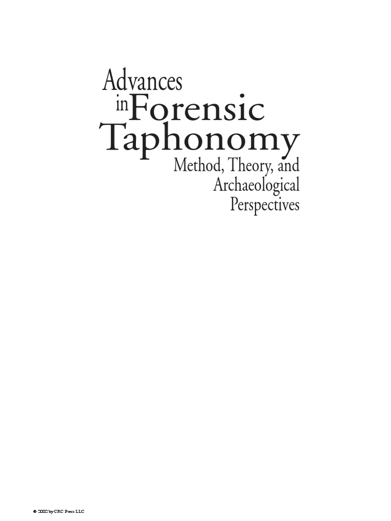 3.advances in Forensic Taphonomy | Download Free PDF | Archaeology ...