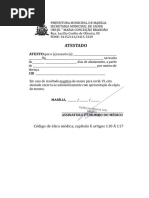 Atestado Médico para Uso de Piscina | PDF