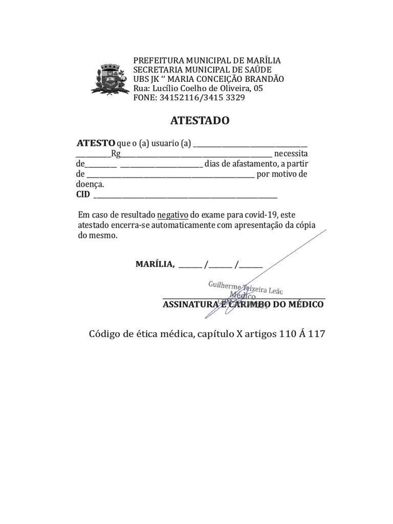 Atestado | PDF
