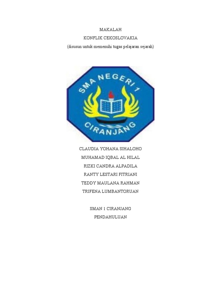 Konflik dan Disintegrasi Cekoslovakia | PDF