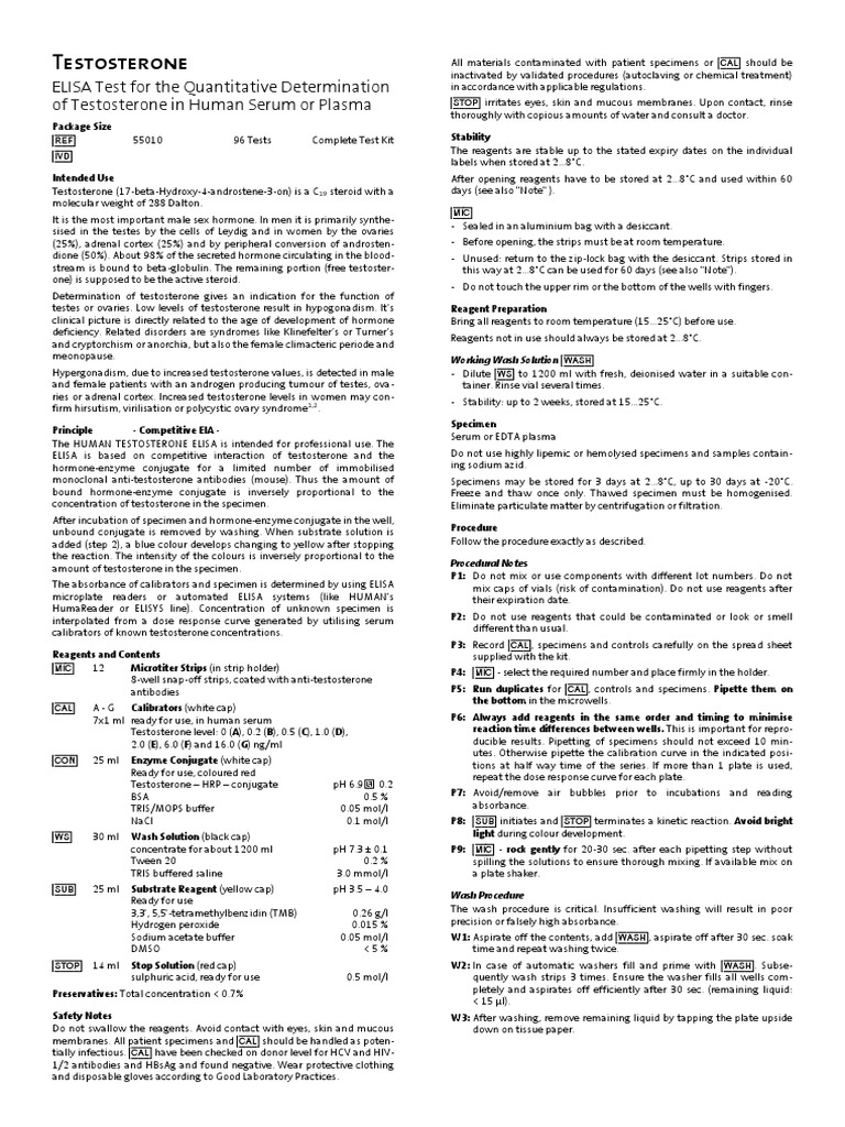 El Testo | PDF | Elisa | Testosterone