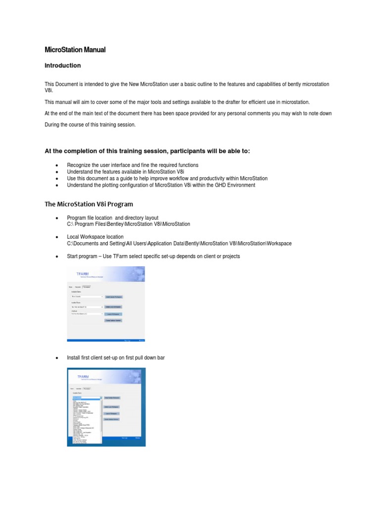 MicroStation Manual | PDF | 3 D Computer Graphics | Menu (Computing)