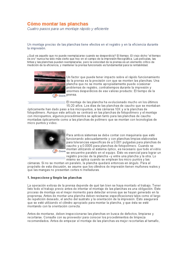 Cómo Montar Las Planchas | PDF | Papel