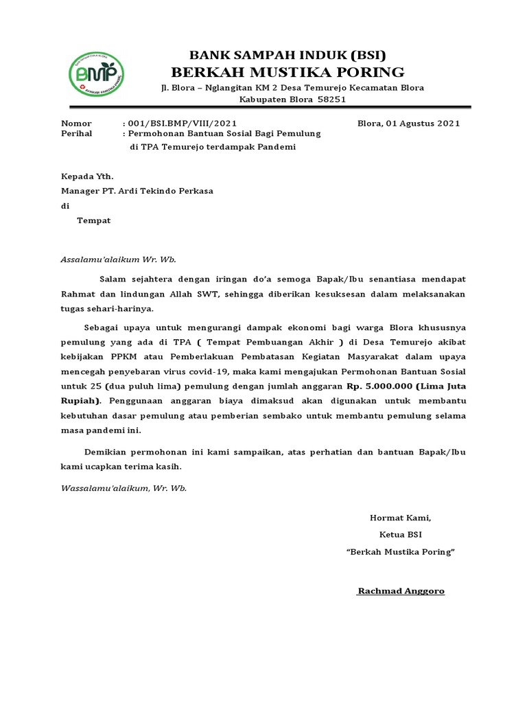 Proposal Bsi BMP 2021 | PDF