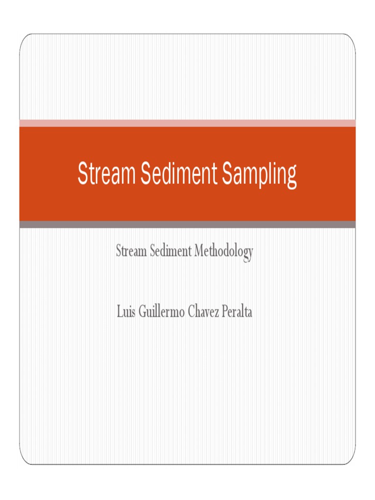 Stream Sediment Sampling - Luis Chavez | PDF | Hidrografía | Geomorfología