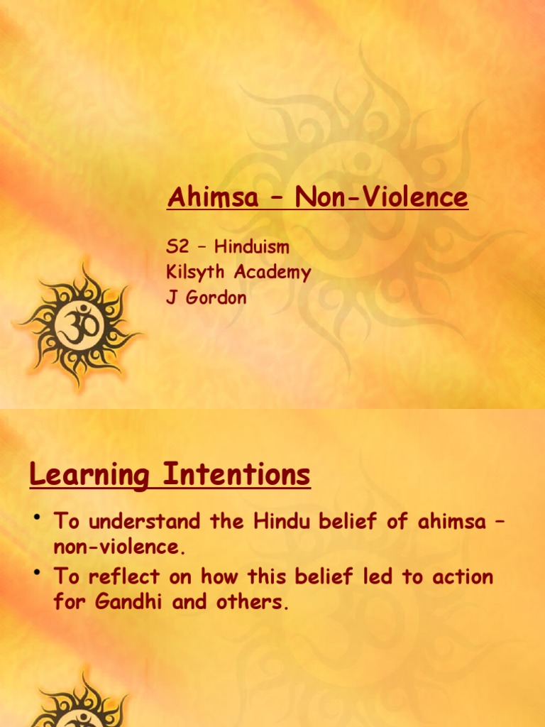Ahimsa Non-Violence JG | PDF | Mahatma Gandhi | Nonviolence