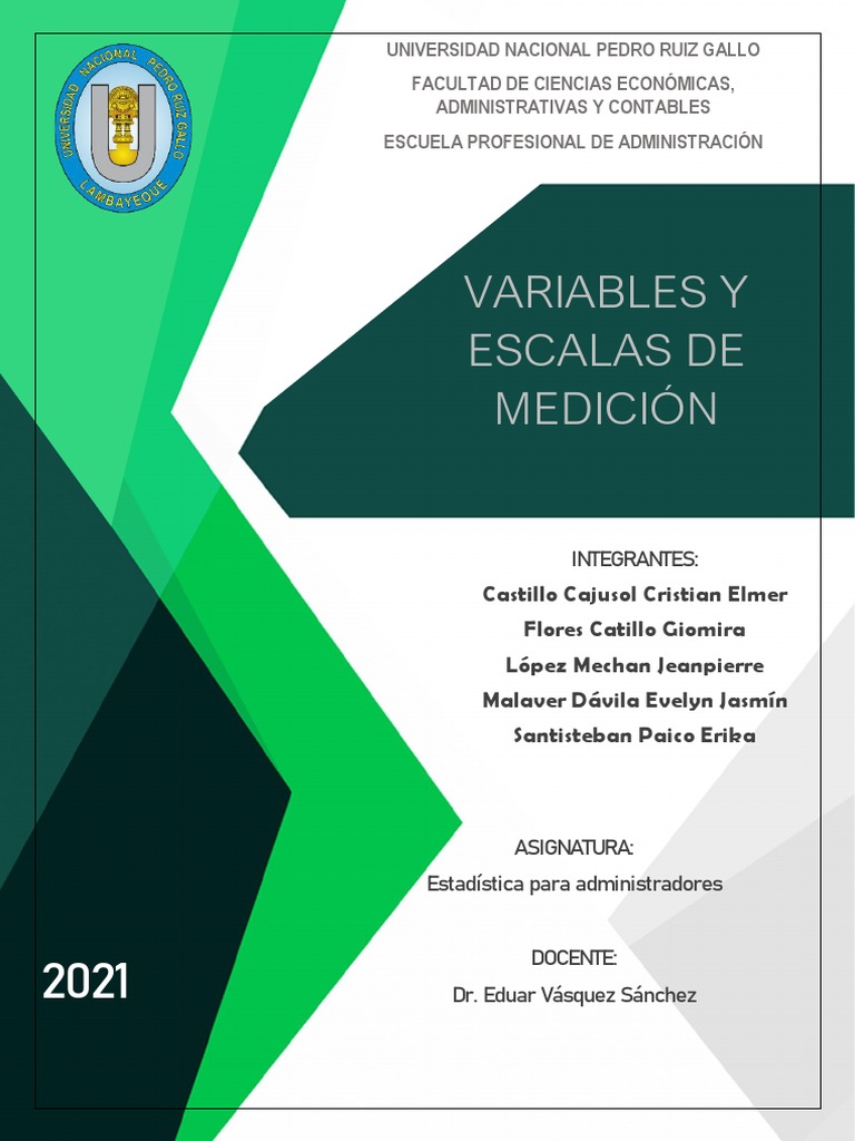 Semana 02 - Variables y Escalas de Medicion | PDF | Estadísticas ...