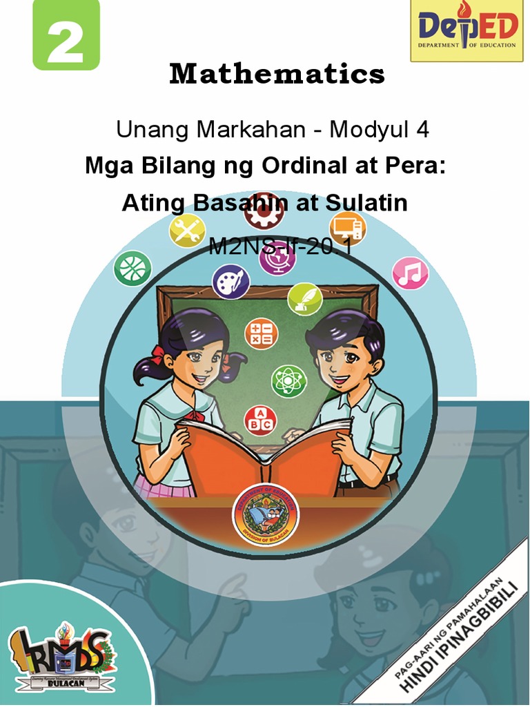 Grade 2 - q1 - Week 4 - Mga Bilang NG Ordinal at Pera Ating Basahin at ...