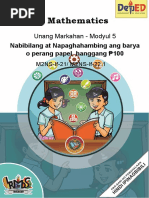 Q1 week4-MATH-Perang Papel at Barya | PDF