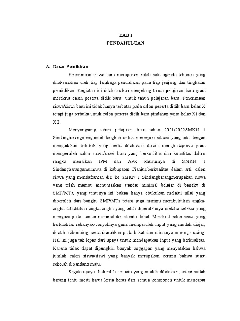 Program Kerja PPDB 2021 | PDF | Karier & Perkembangan