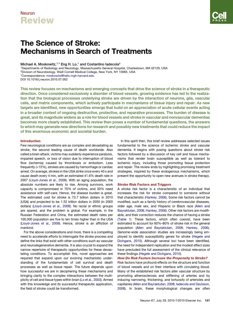 Review: The Science of Stroke: Mechanisms in Search of Treatments | PDF ...