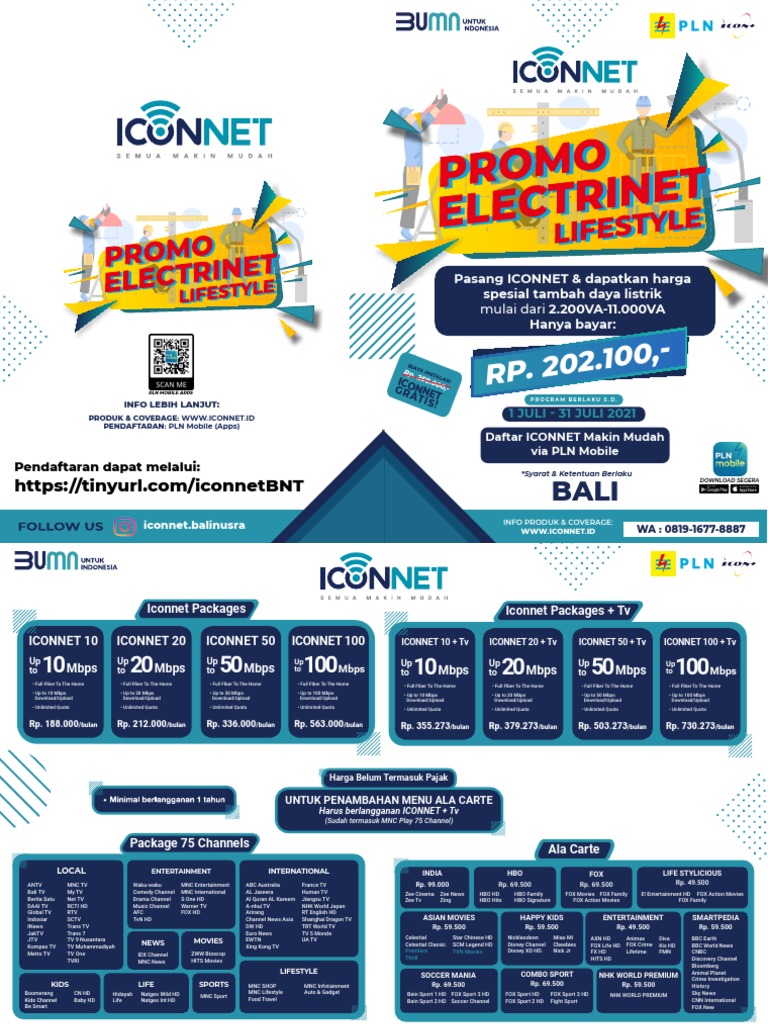 ICONNET BROSUR - PLN X ICONNET - JUNI 2021 - A5 - BALI | PDF | Media ...