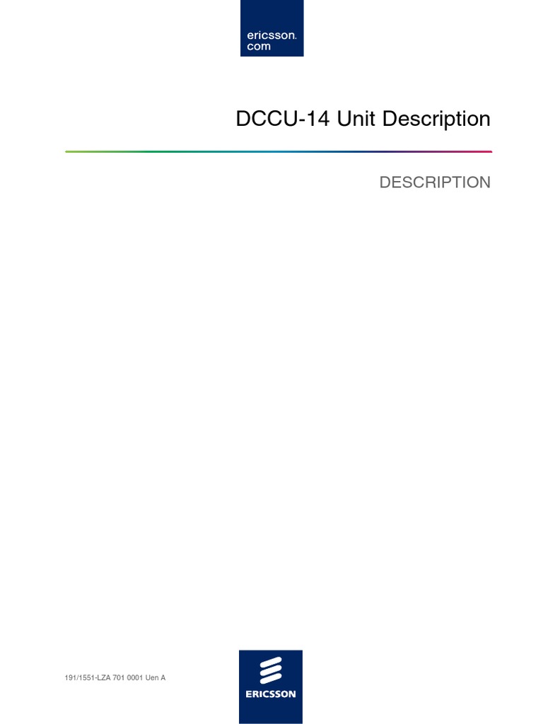 DCCU-14 Unit Description | PDF | Power Supply | Electrical Connector