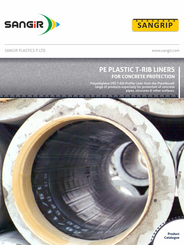 SanGrip T Rib PE Concrete Liner | PDF | Corrosion | Concrete