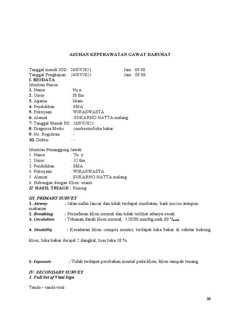 Asuhan Keperawatan Gawat Darurat | PDF