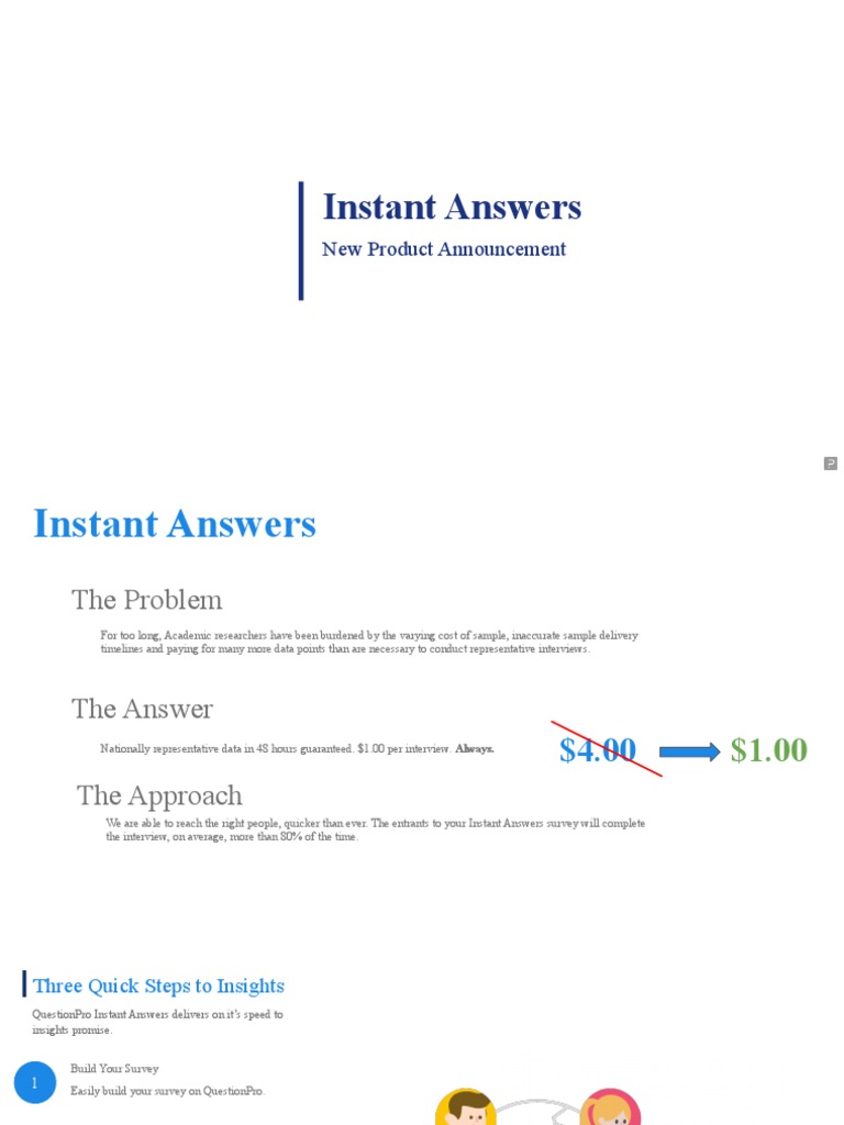 Instant Answers: New Product Announcement | PDF | Census | Brand