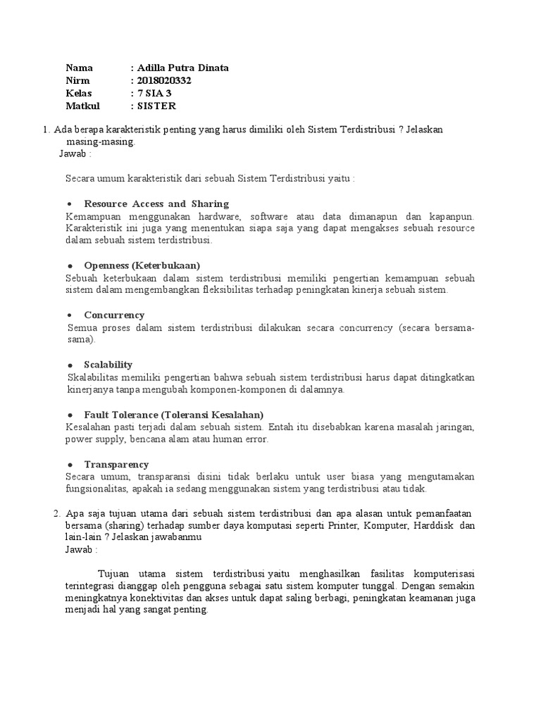 Tugas Sister Adilla Putra Dinata - 2018020332 | PDF