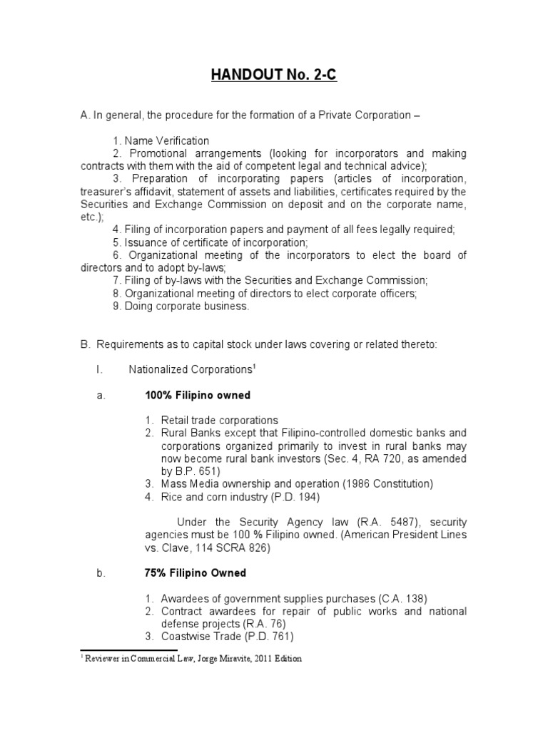 Handout No. 2-C: 100% Filipino Owned | PDF | Securities (Finance) | Banks
