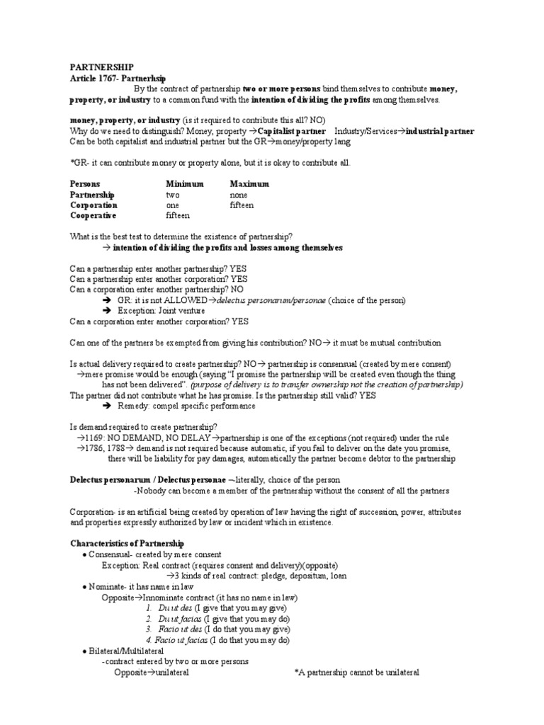 Partnership | PDF | Partnership | General Partnership