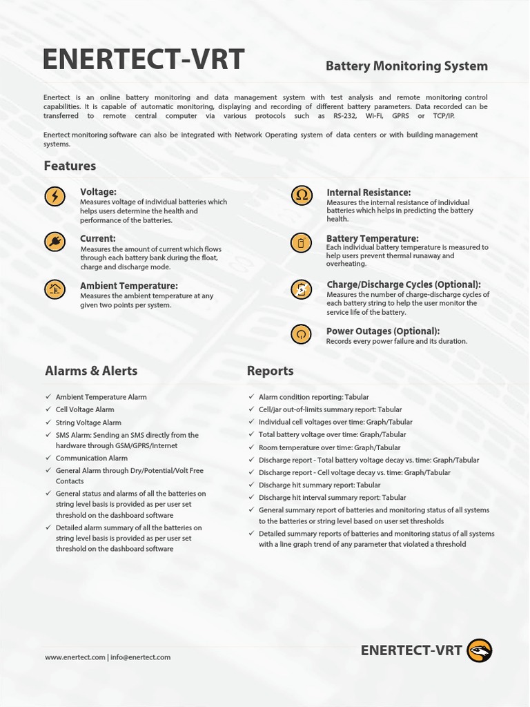 Enertect-Vrt: Battery Monitoring System | PDF | General Packet Radio ...