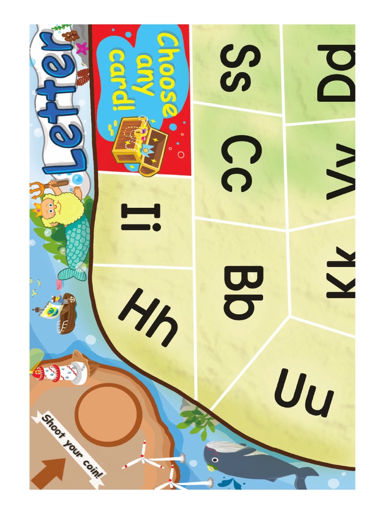 02 - School Phonics - Book1 - Board Game - Letter Fishing - A2 Size | PDF