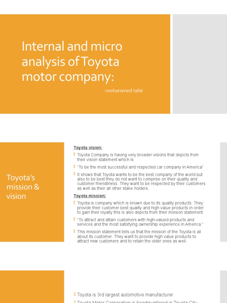 Micro Analysis of Toyoto | PDF | Toyota | Brand