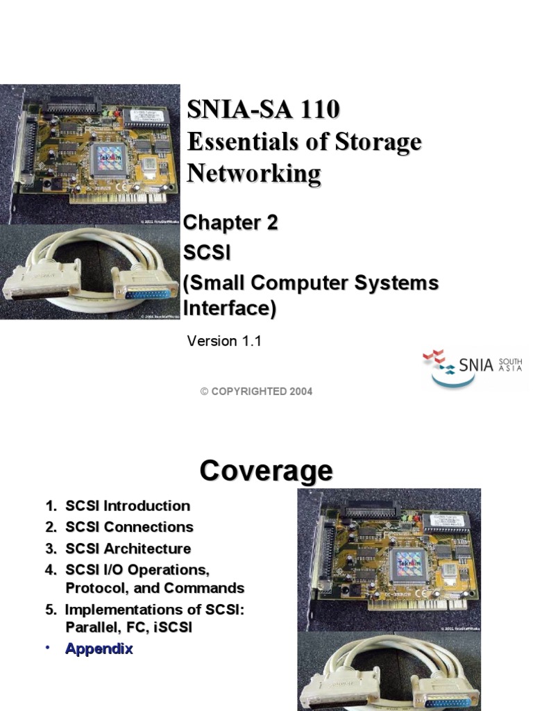 SNIA-SA 110 Chapter 2 SCSI (Version 1.1) | PDF | Client–Server Model | Computer Data Storage