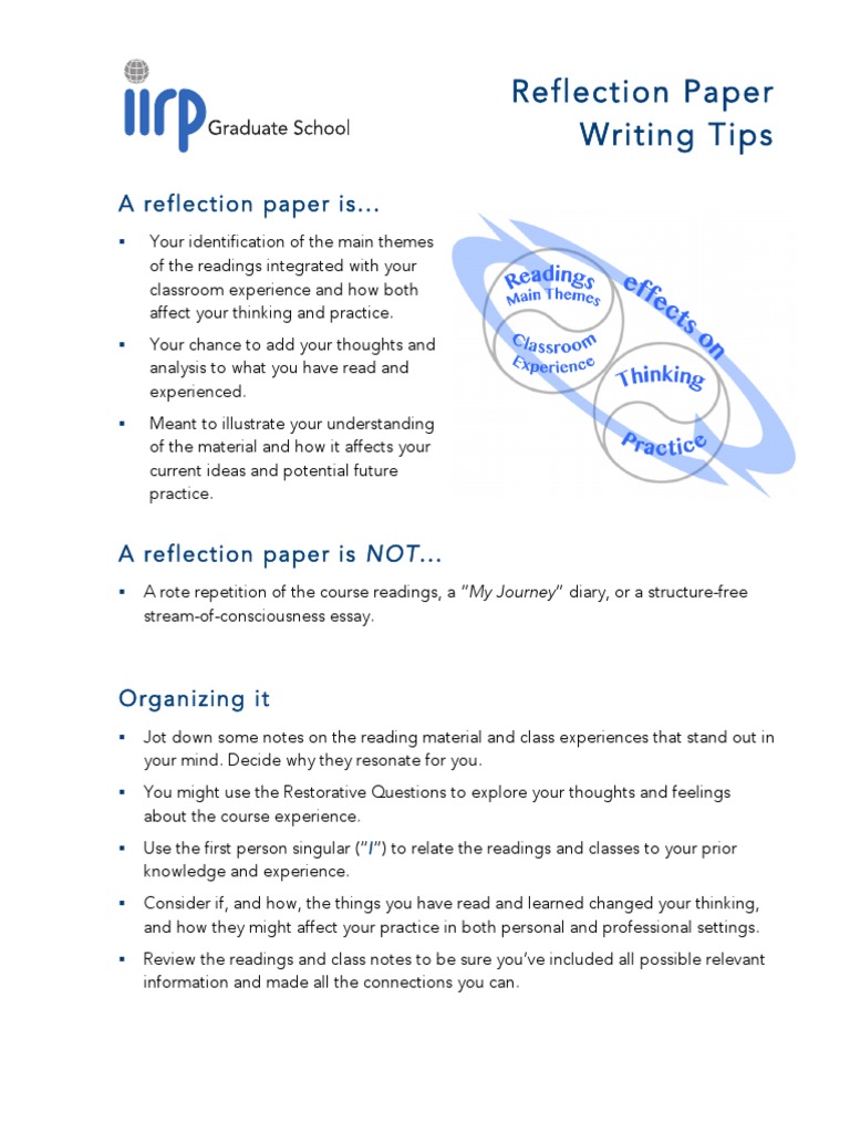 Reflection Paper Guide | PDF | Thought | Apa Style