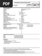 2000KVA Transformer Data Sheet | PDF | Transformer | Physical Quantities