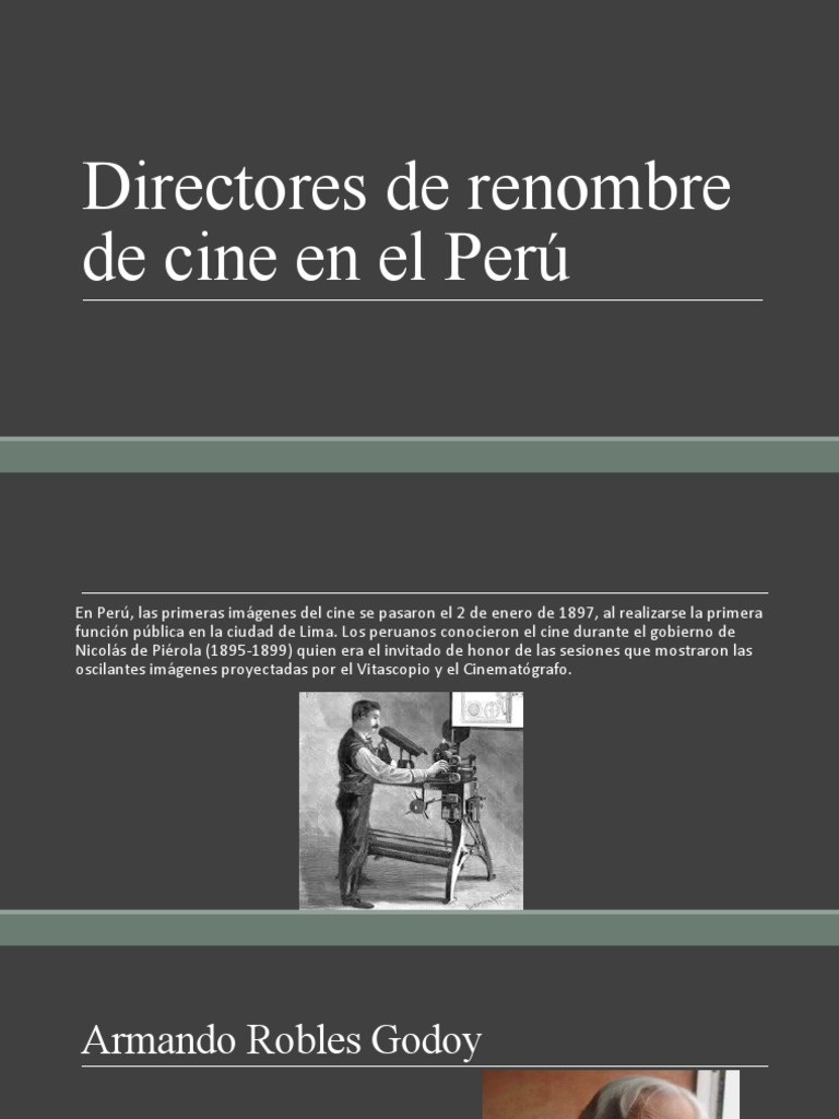 Directores Destacados del Cine Peruano | PDF