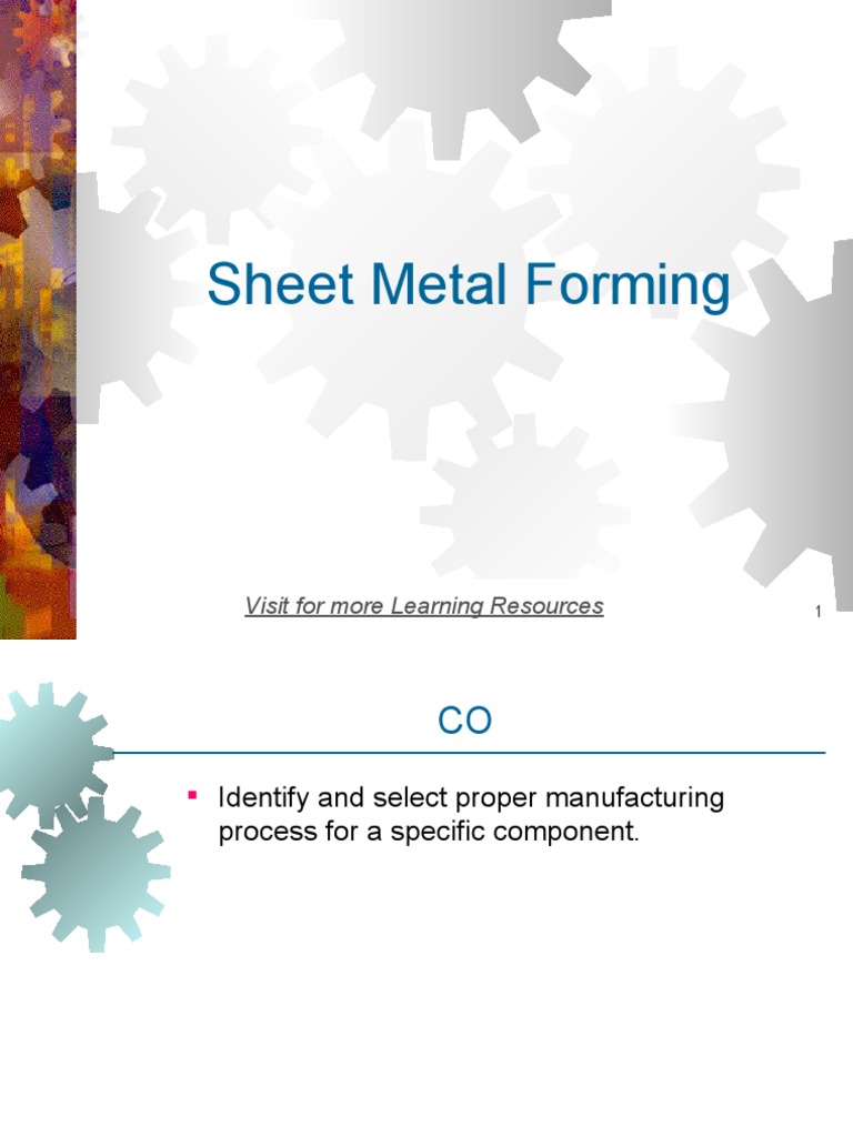 Sheet Metal Forming: Visit For More Learning Resources | PDF | Sheet ...