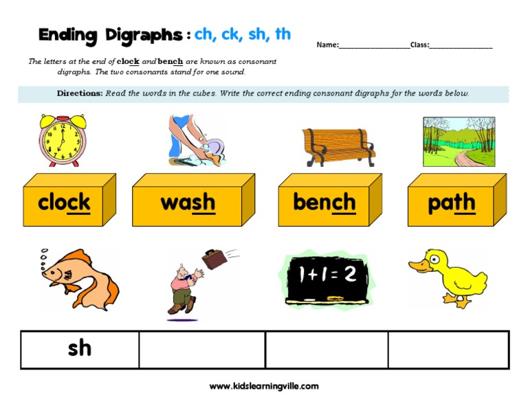 H Digraphs Ending CH TH SH CK | PDF | Foreign Language Studies