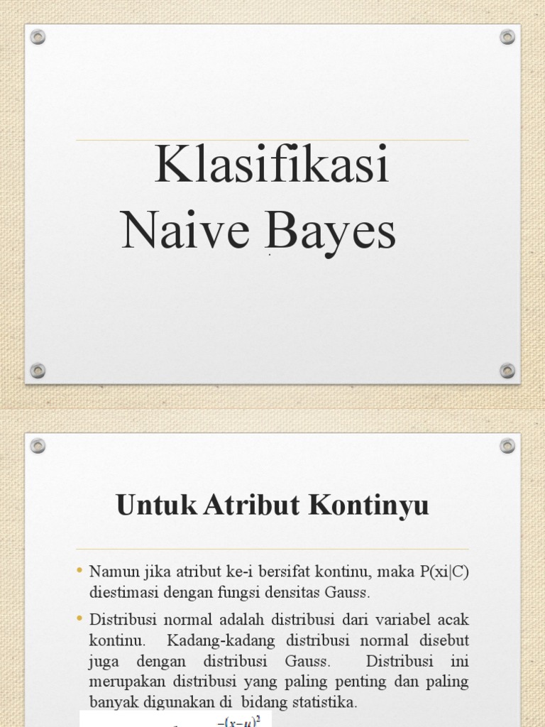 Materi7 Klasifikasi Naive Bayes | PDF