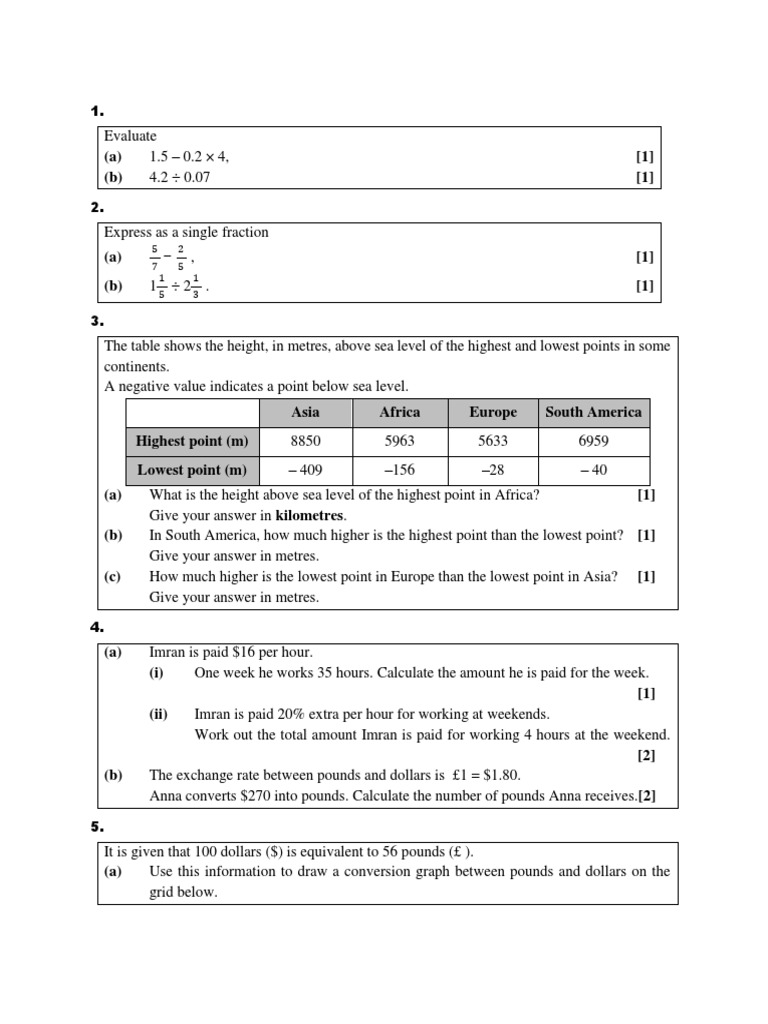 O L Math P1 Test | PDF | Circle | Angle