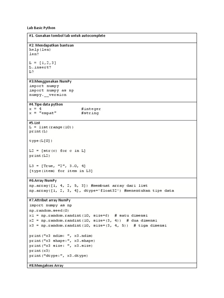 Lab Hari 1-0 Basic Python | PDF Lab Hari 1-0 Basic Python | PDF