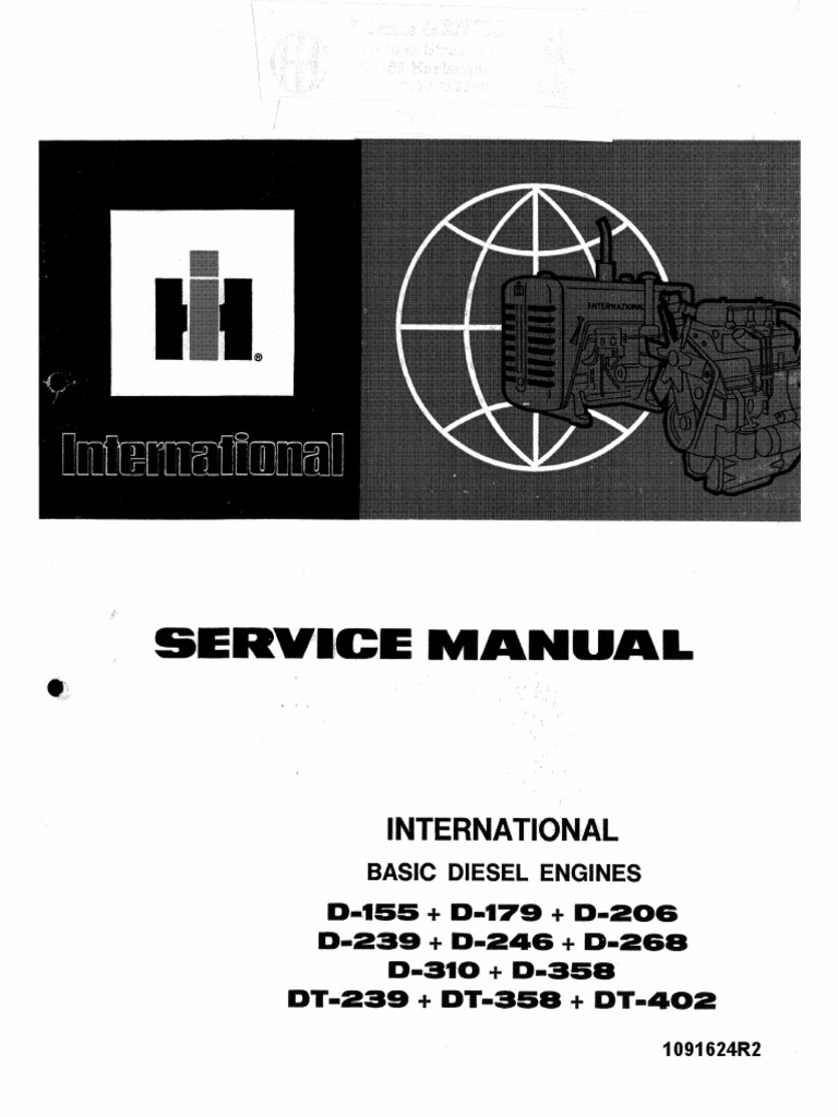 1091624R2-SM-ENG-IH International Diesel Engine-D-155, D-179, D-206, D ...