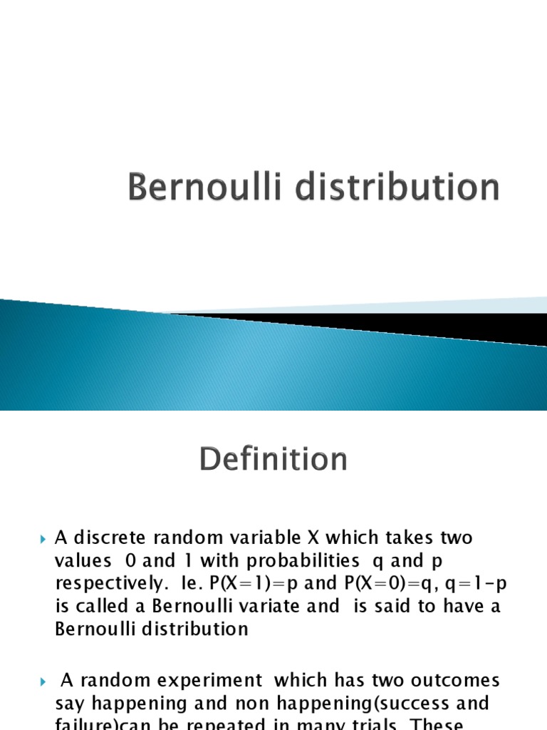 Bernoulli Distribution | PDF | Mathematics | Probability Distribution
