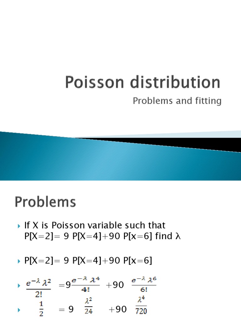4 Poisson Distribution Problems | PDF | Teaching Mathematics | Poisson ...