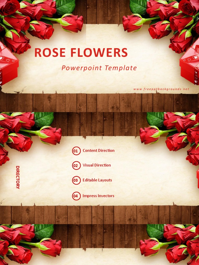 Rose Flower PPT Template | PDF | Microsoft Power Point | Computing